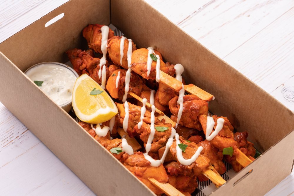 Box of Tandoori Chicken Skewers